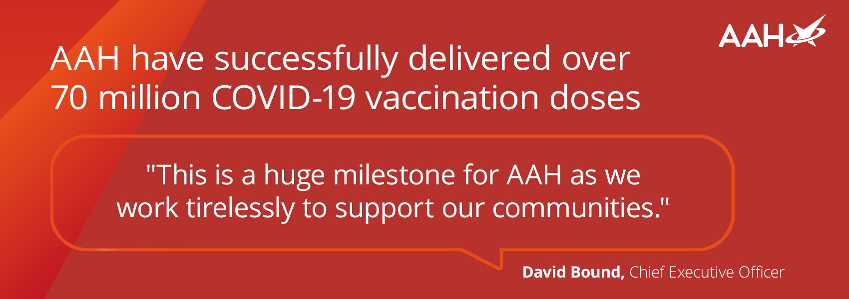 AAH delivers 70 million COVID vaccines